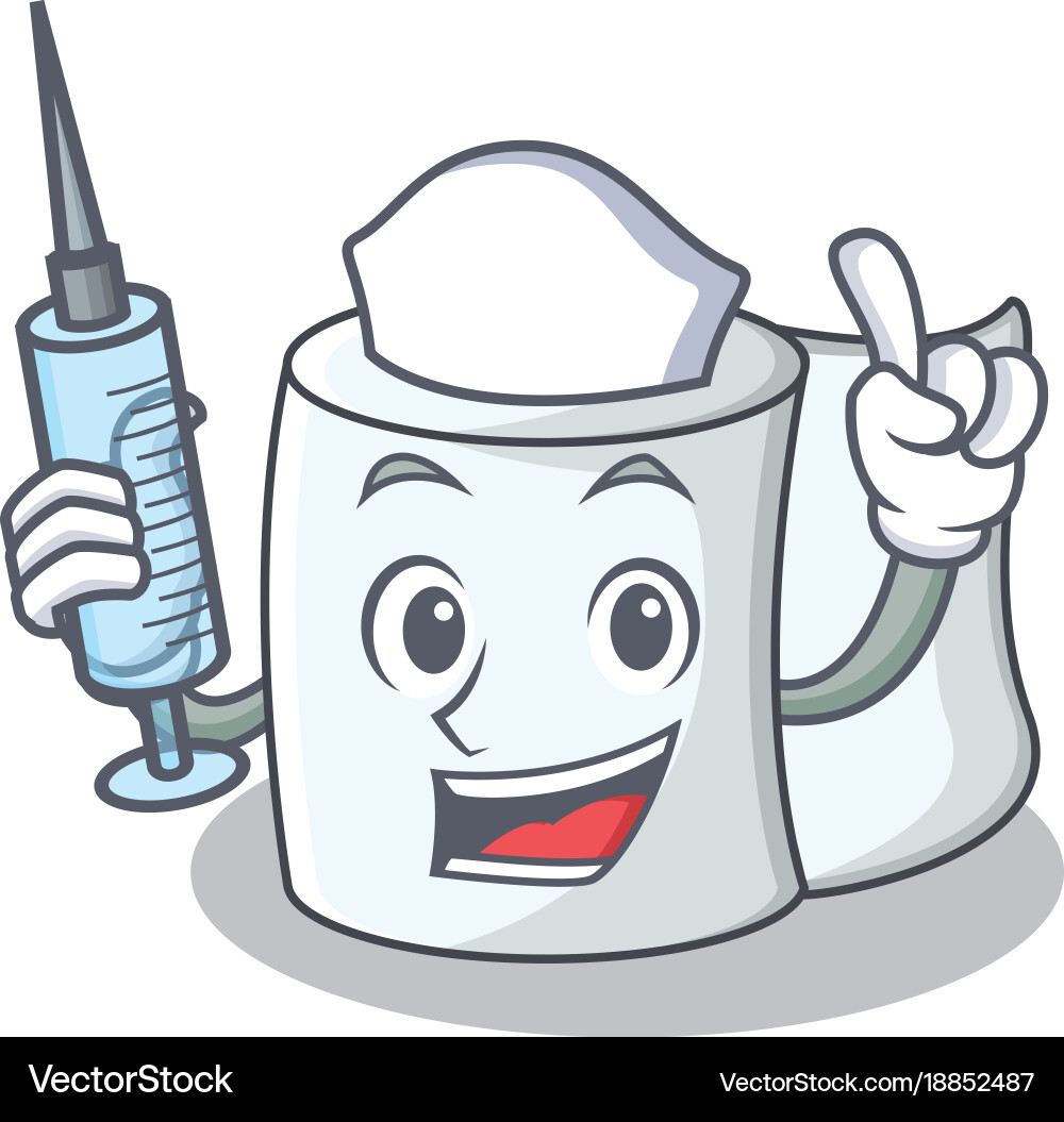 Nurse tissue character cartoon style Royalty Free Vector