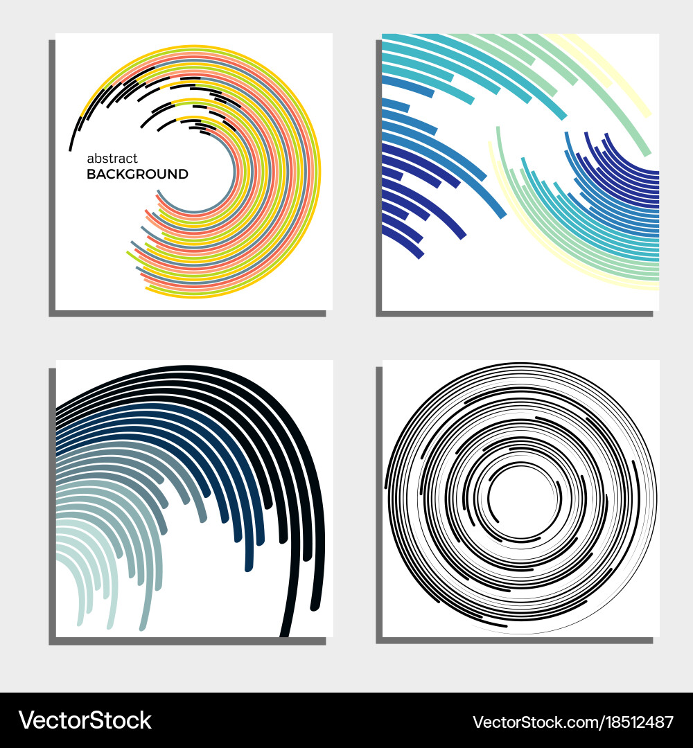 Set of four beautiful abstract backgrounds Vector Image