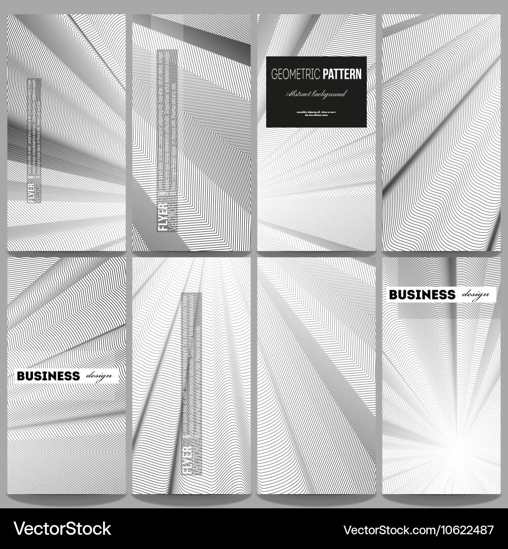 Set of modern flyers abstract lines Royalty Free Vector