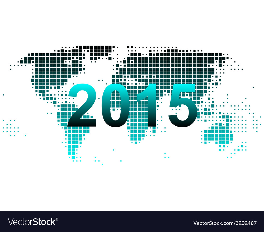 World map 2015 Royalty Free Vector Image - VectorStock