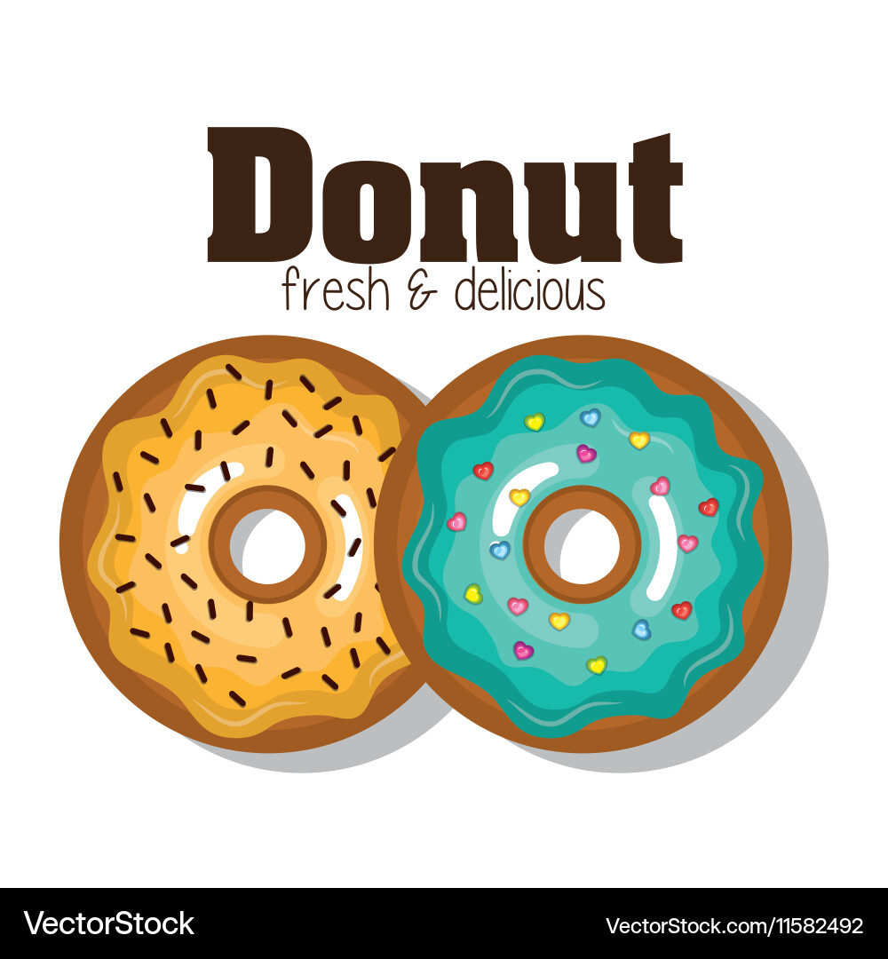 Delicious donuts bakery shop Royalty Free Vector Image