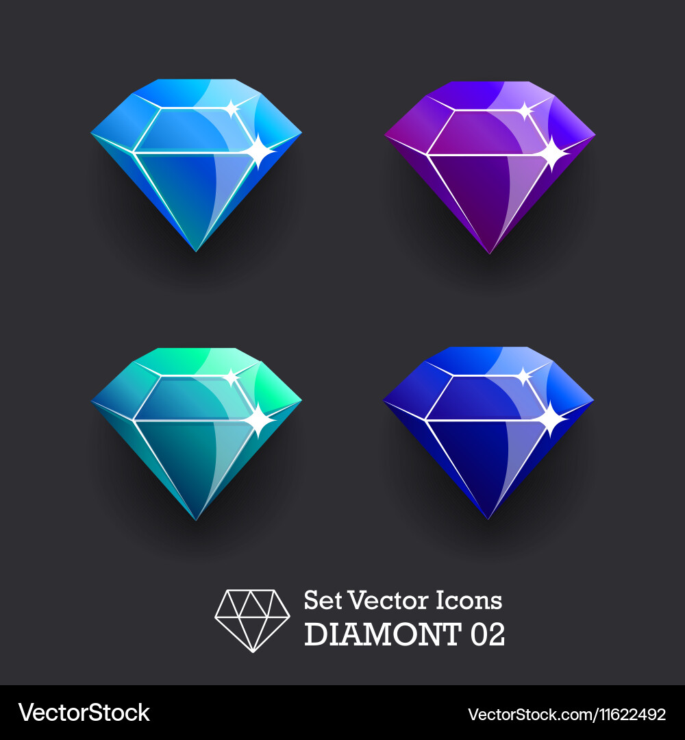 Diamondset Royalty Free Vector Image - VectorStock