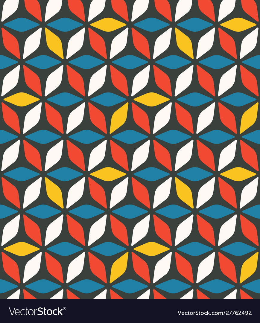 Endless pattern with geometric motif decor Vector Image