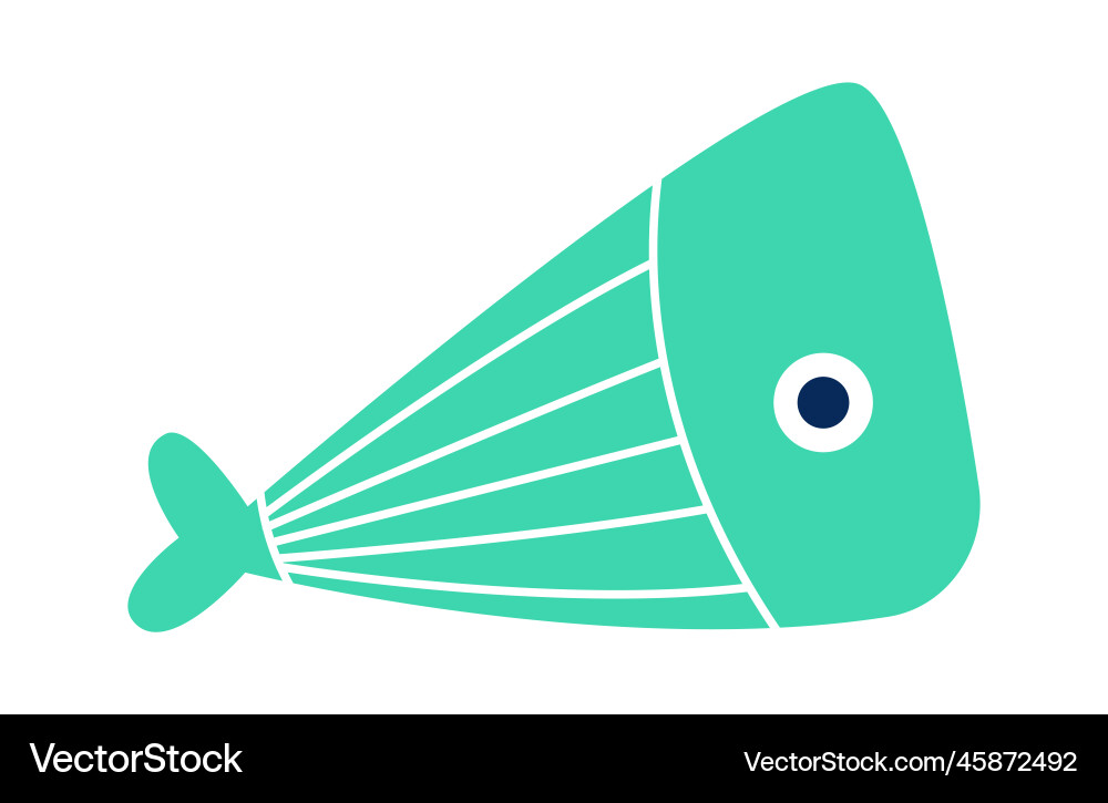 Hand drawn abstract whale fish with colorful Vector Image