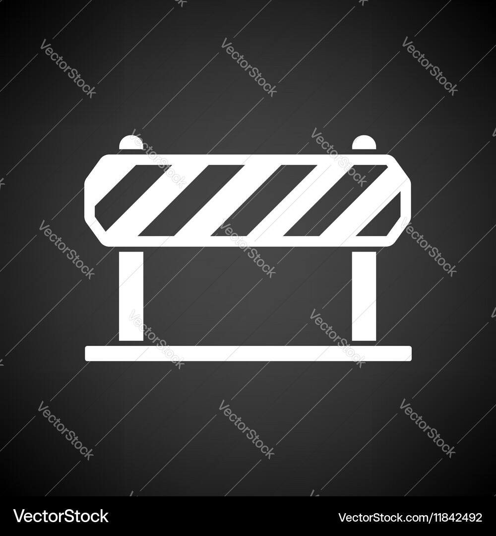 Icon of construction fence Royalty Free Vector Image