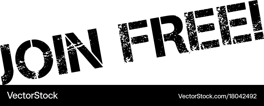 Join free rubber stamp Royalty Free Vector Image