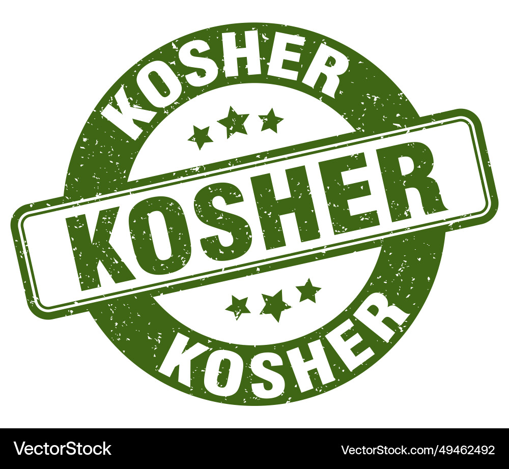 Kosher stamp label round grunge sign Royalty Free Vector