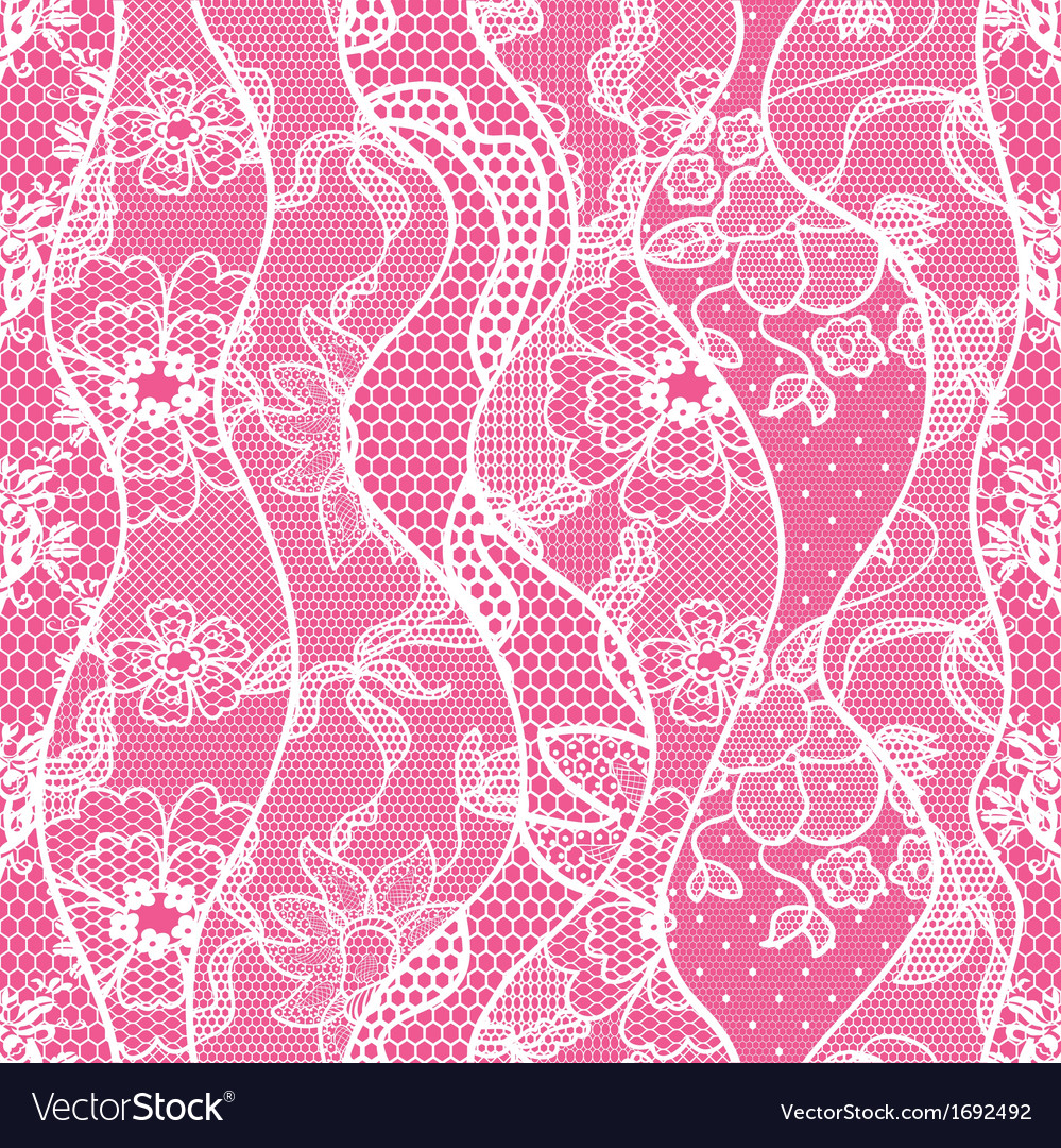 Lace seamless pattern with flowers Royalty Free Vector Image