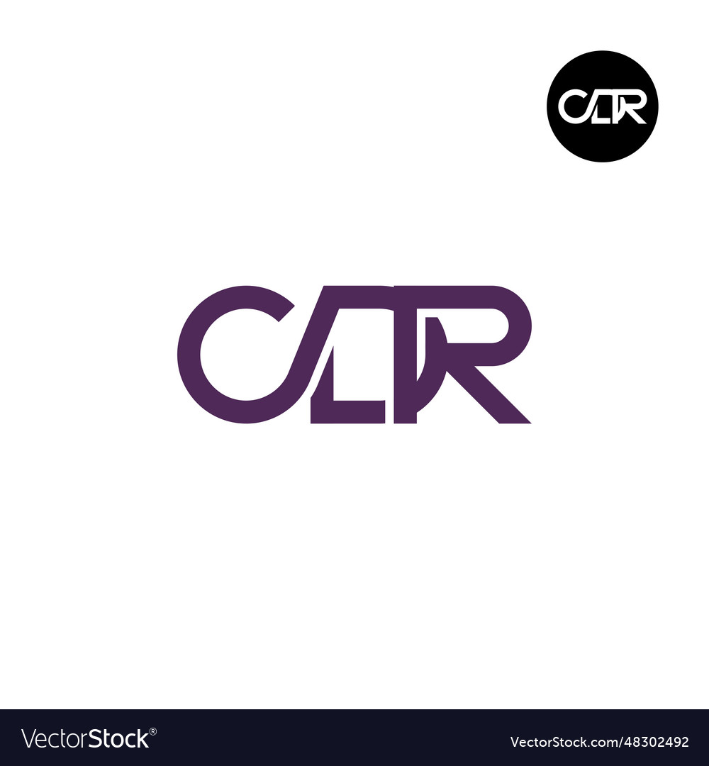 Letter cdr monogram logo design Royalty Free Vector Image