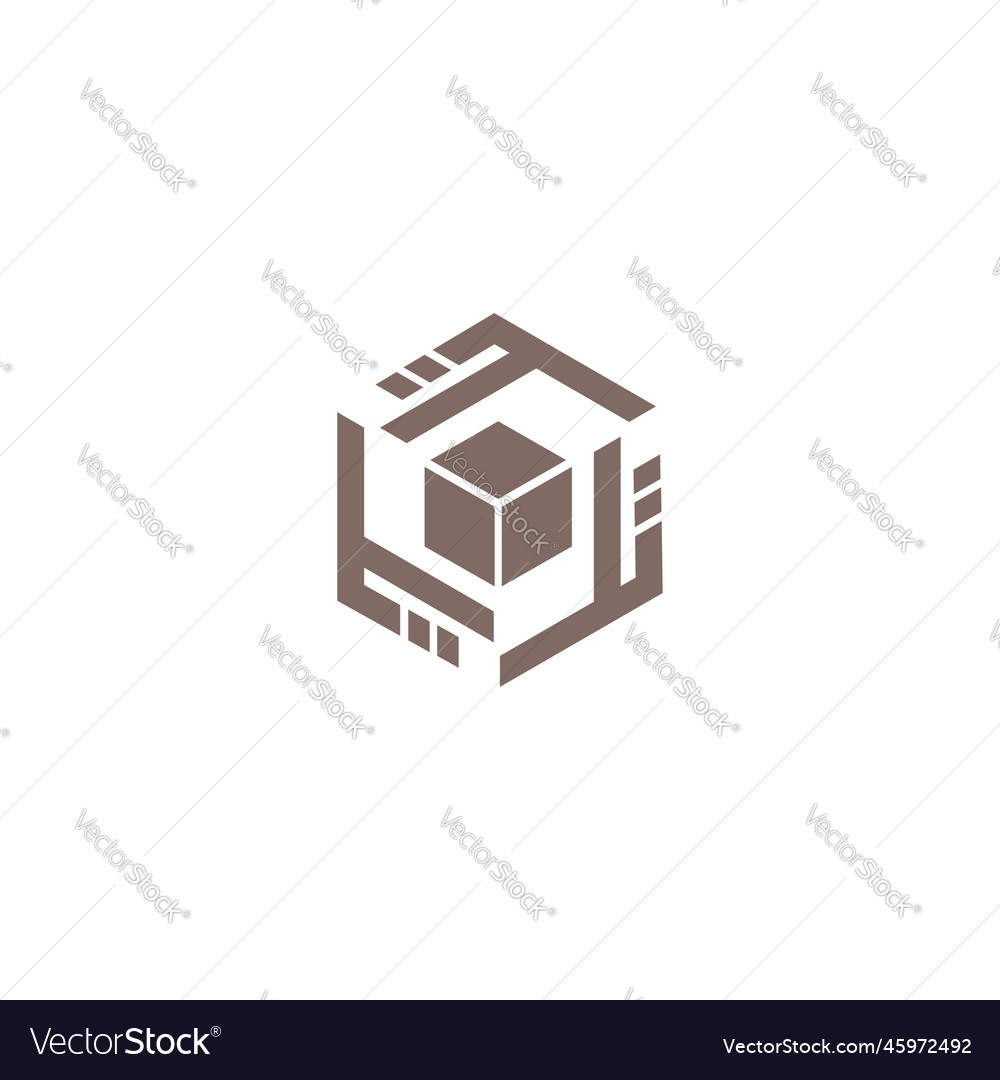 Logo box technology Royalty Free Vector Image - VectorStock
