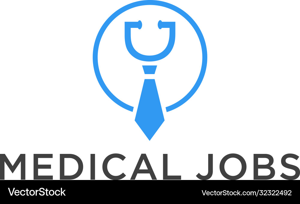 Medical jobs logo Royalty Free Vector Image - VectorStock