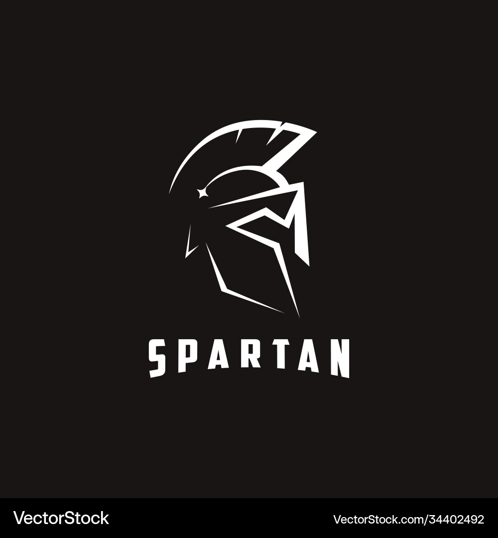 Minimalist knight warrior spartan logo icon Vector Image