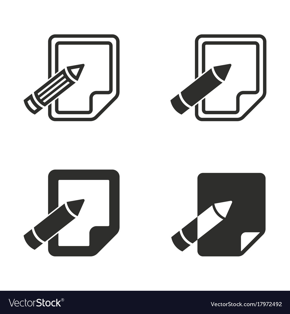 Notepad icon set Royalty Free Vector Image - VectorStock