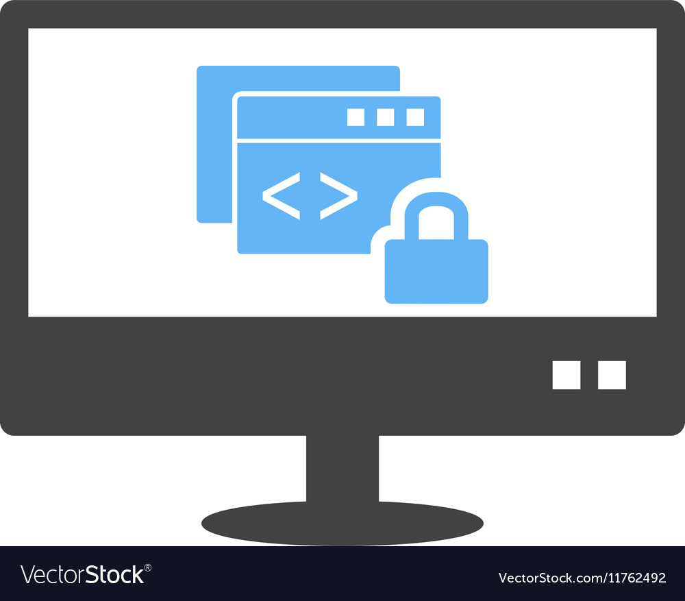 Secure code Royalty Free Vector Image - VectorStock