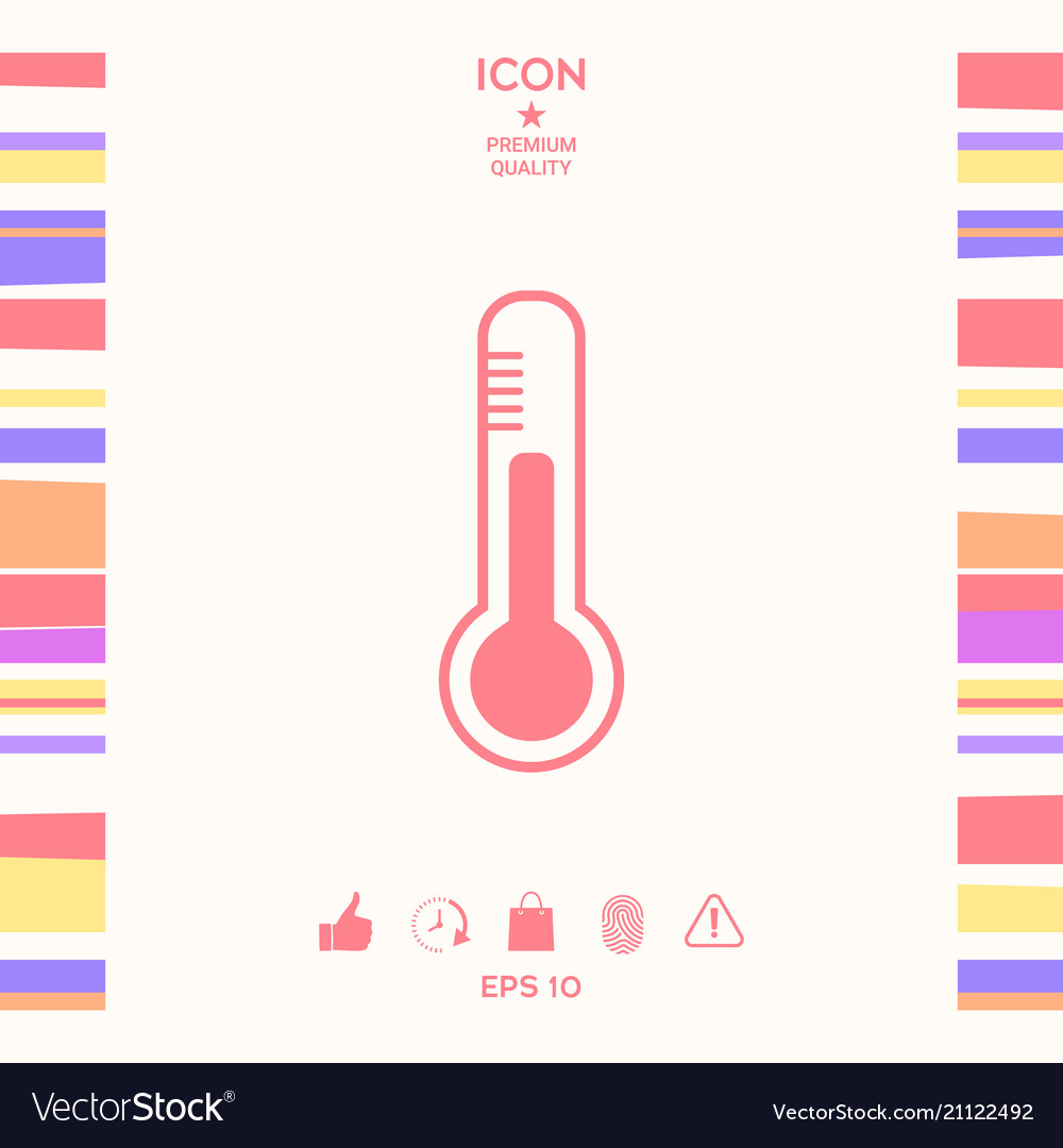 Thermometer icon symbol Royalty Free Vector Image