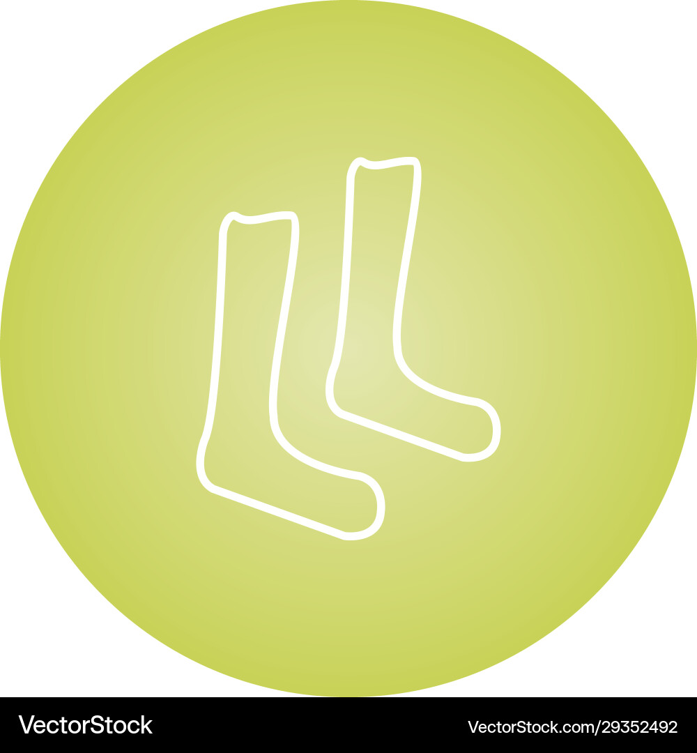 Unique pair of sock line icon Royalty Free Vector Image