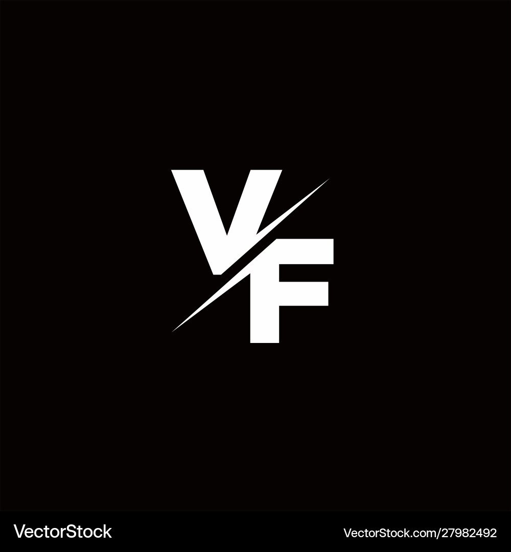Vf logo letter monogram slash with modern logo Vector Image