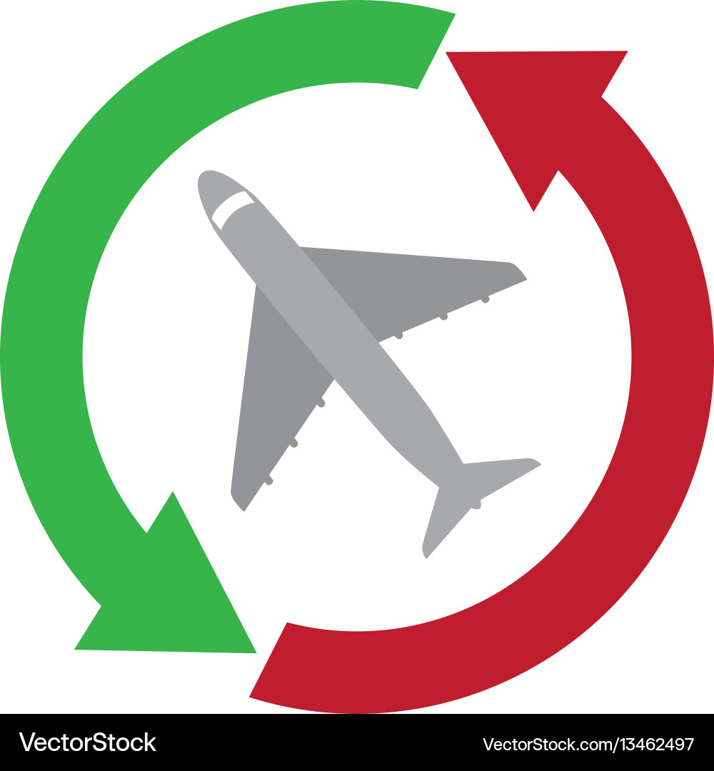 Airplane flying service isolated icon Royalty Free Vector