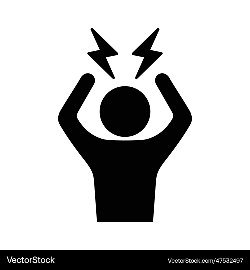 Angry person crazy stress i Royalty Free Vector Image