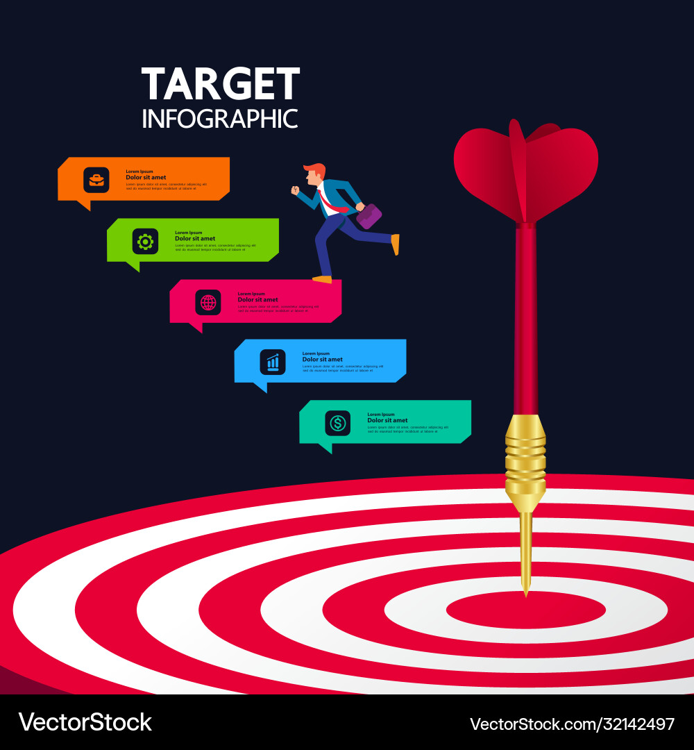 Business and success target Royalty Free Vector Image