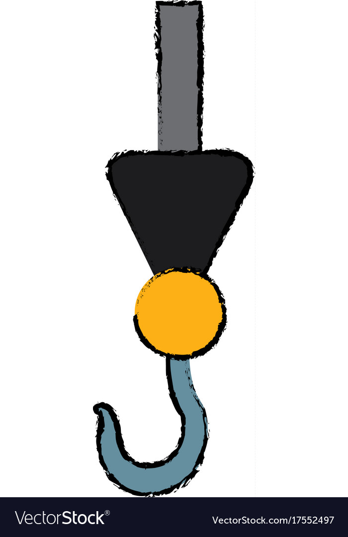 Construction crane hook Royalty Free Vector Image