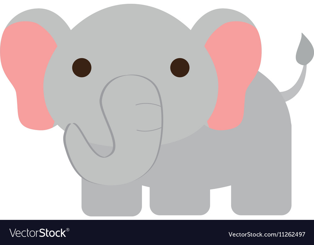 Cute elephant isolated icon Royalty Free Vector Image