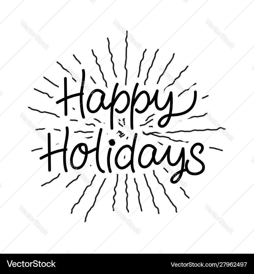 Festive holiday hand lettered wish text Royalty Free Vector