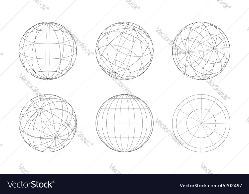 Geometric shape of sphere 3d design in technology Vector Image