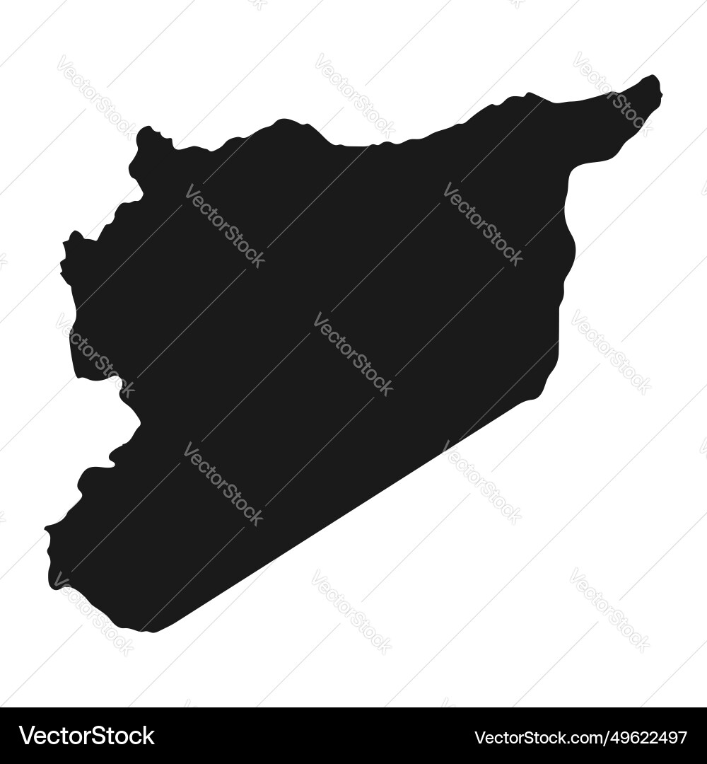 Highly detailed syria map with borders isolated Vector Image