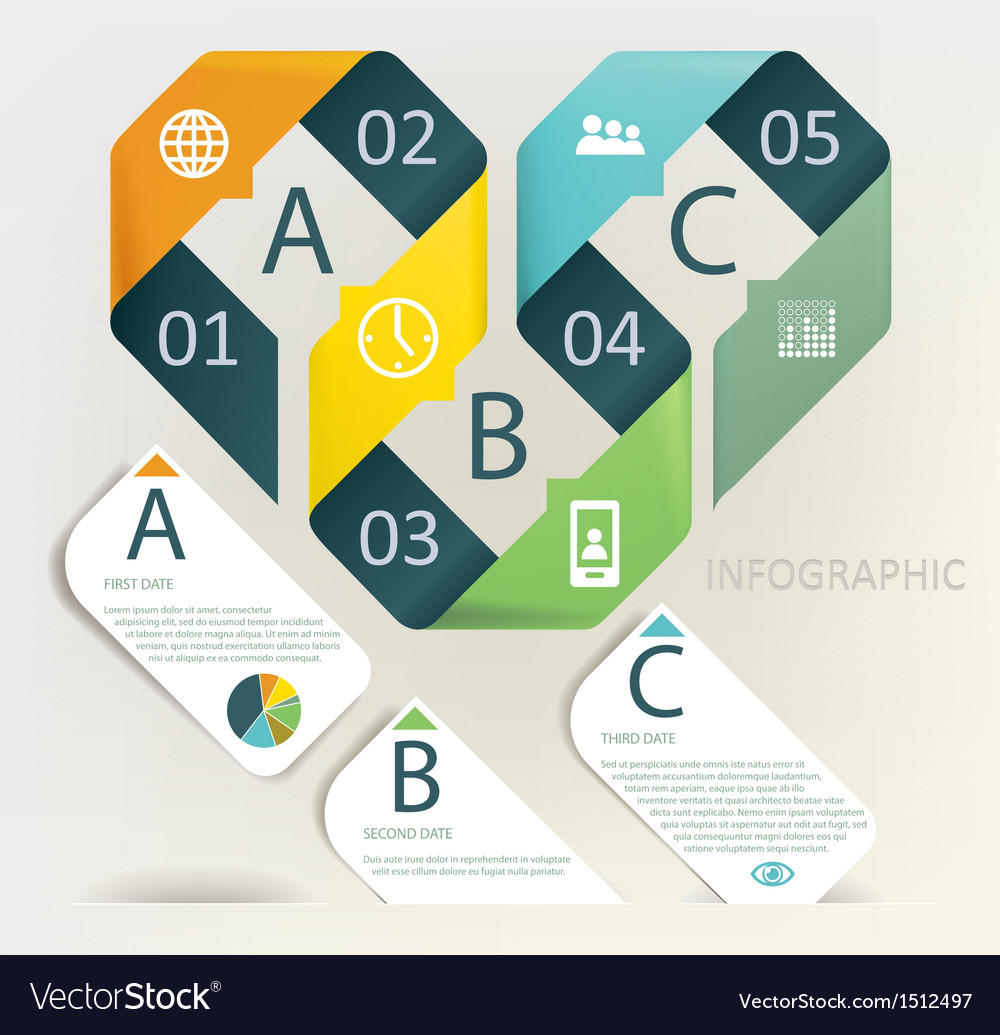 Infographics - five step process Royalty Free Vector Image