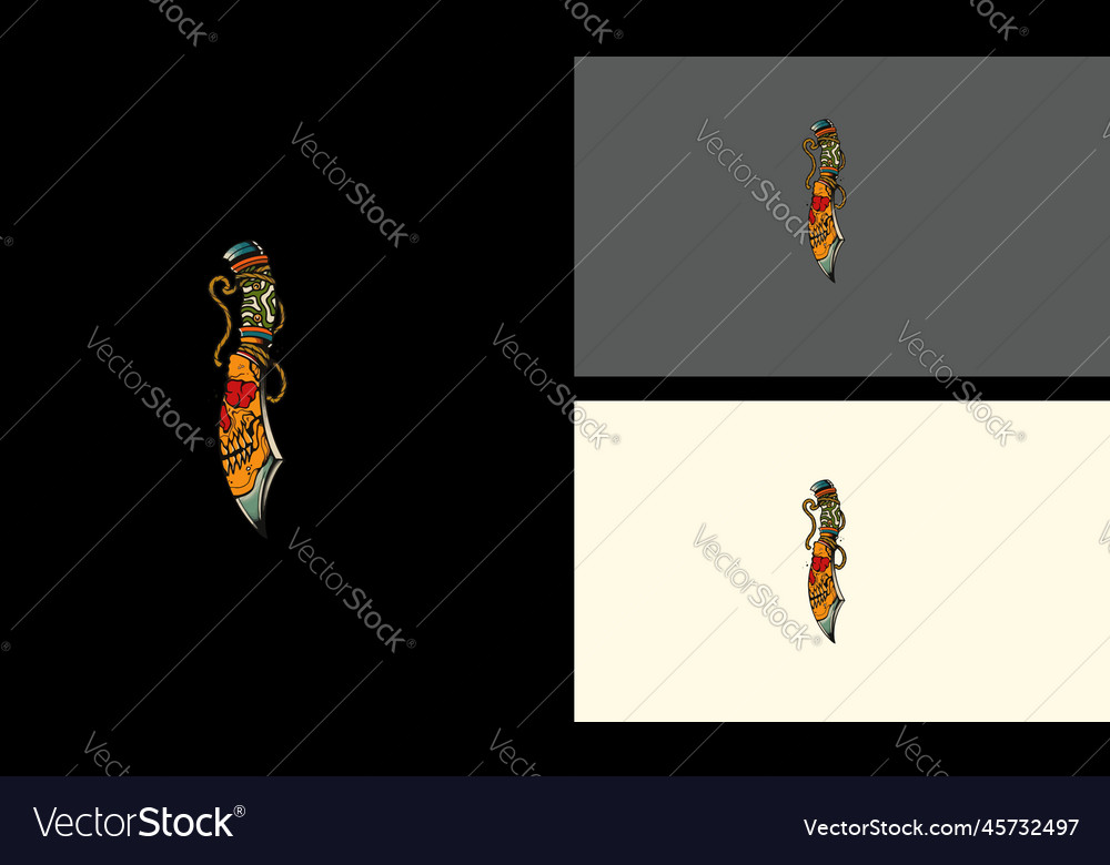 Knife sharp artwork design Royalty Free Vector Image