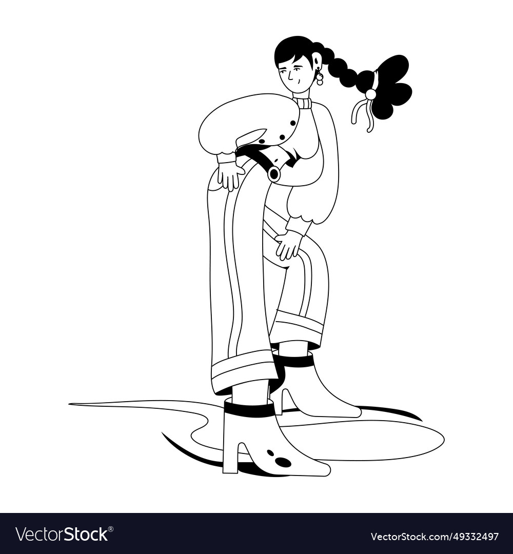 Model pose Royalty Free Vector Image - VectorStock