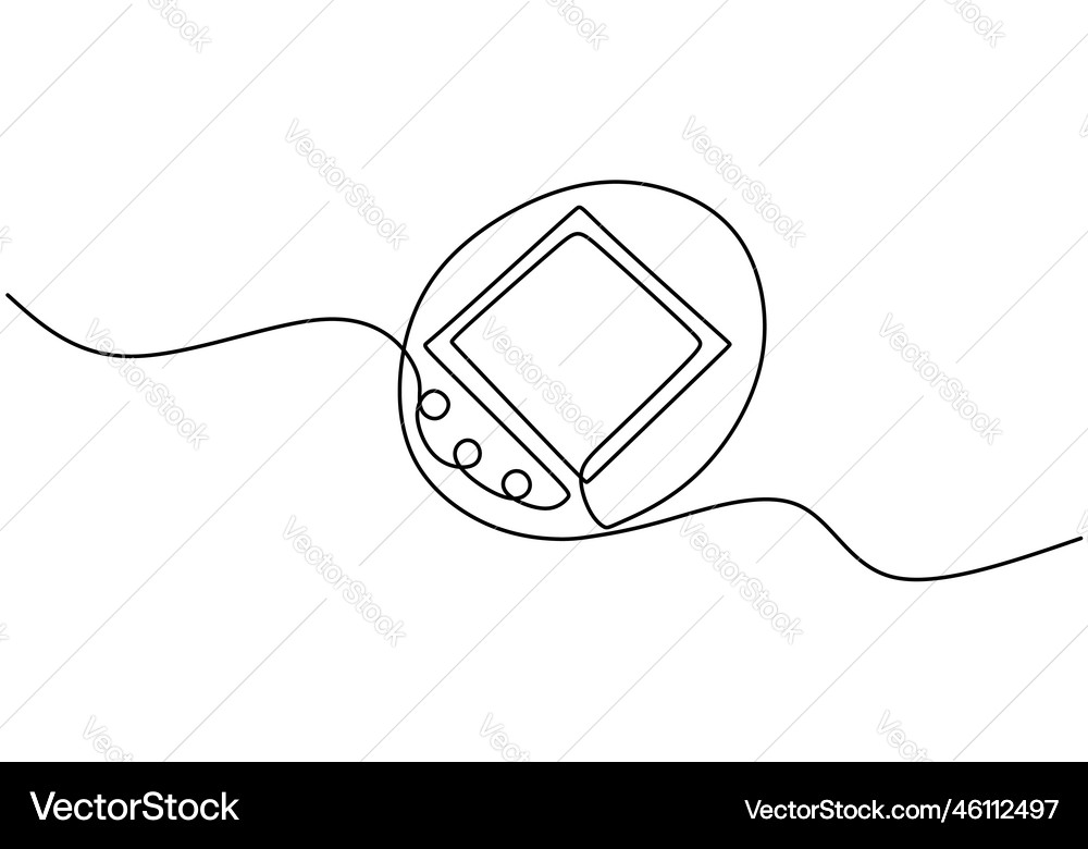 One continuous single line of vintage game Vector Image