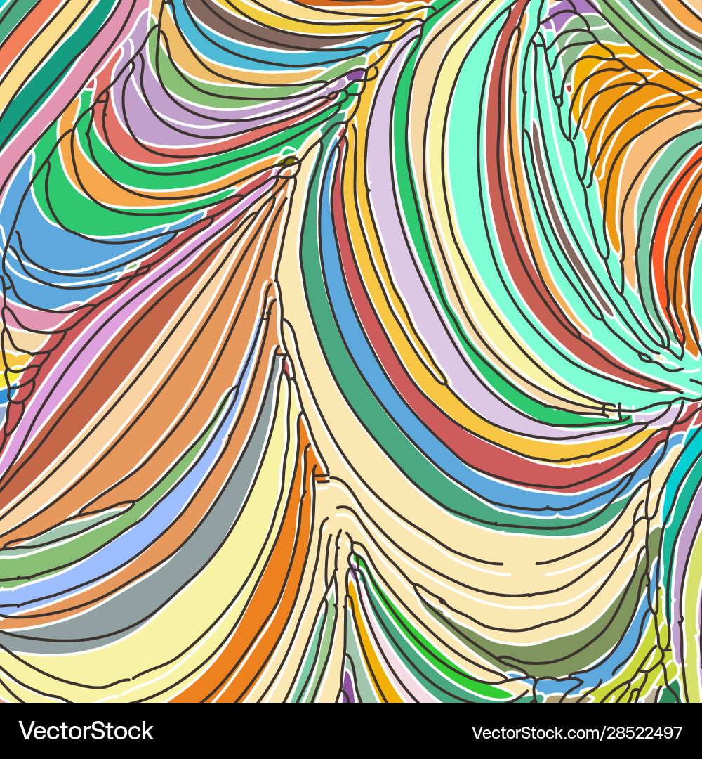 Ornamental petal background undulate lines Vector Image