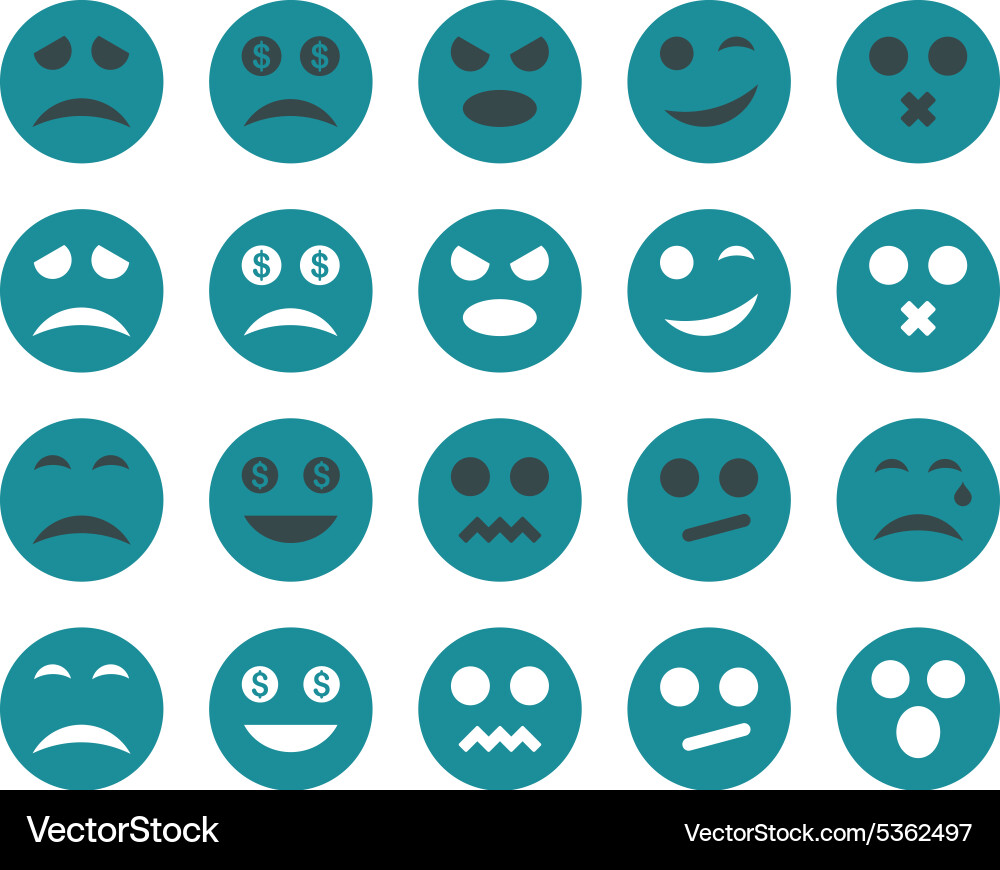Smile and emotion icons Royalty Free Vector Image