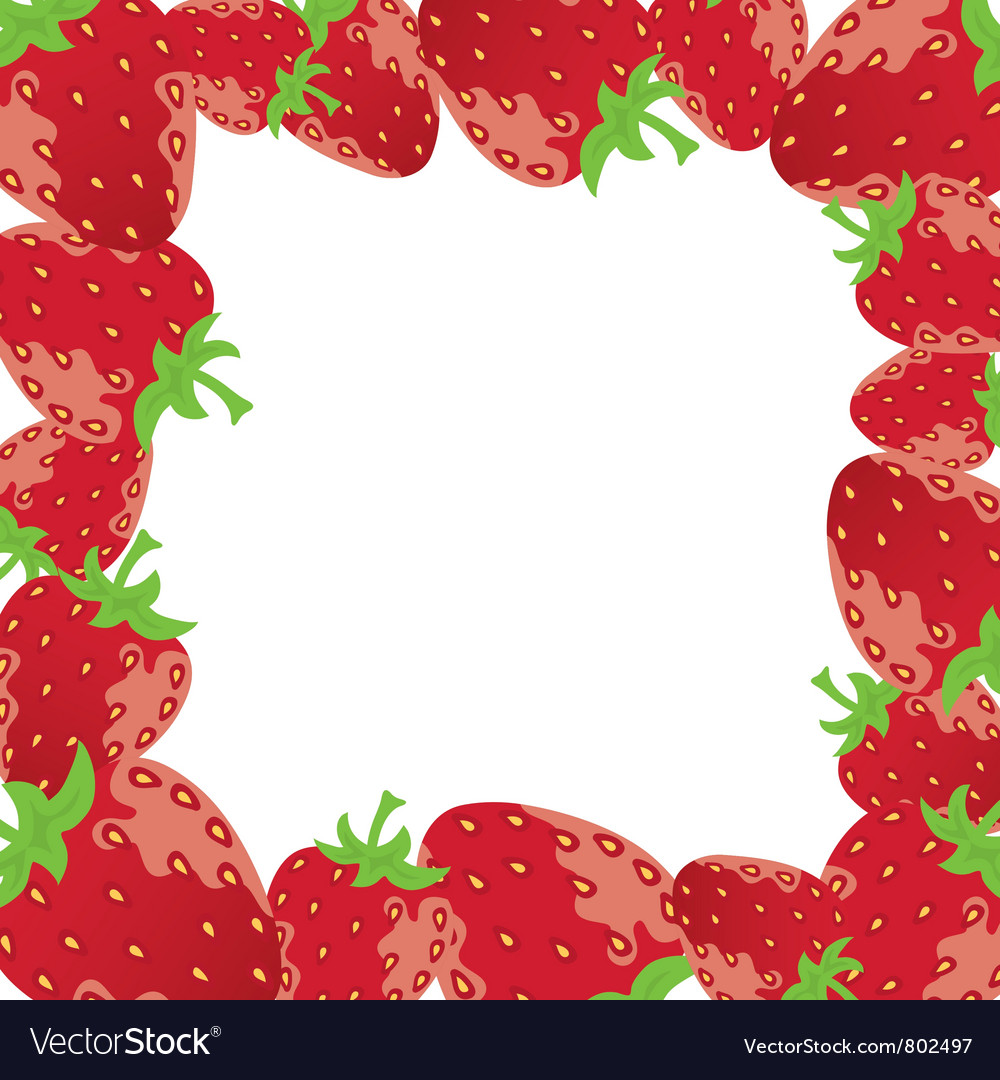Strawberry frame Royalty Free Vector Image - VectorStock