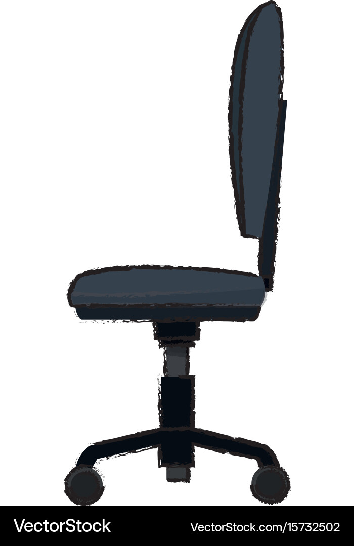 Chair office wheel soft comfort Royalty Free Vector Image