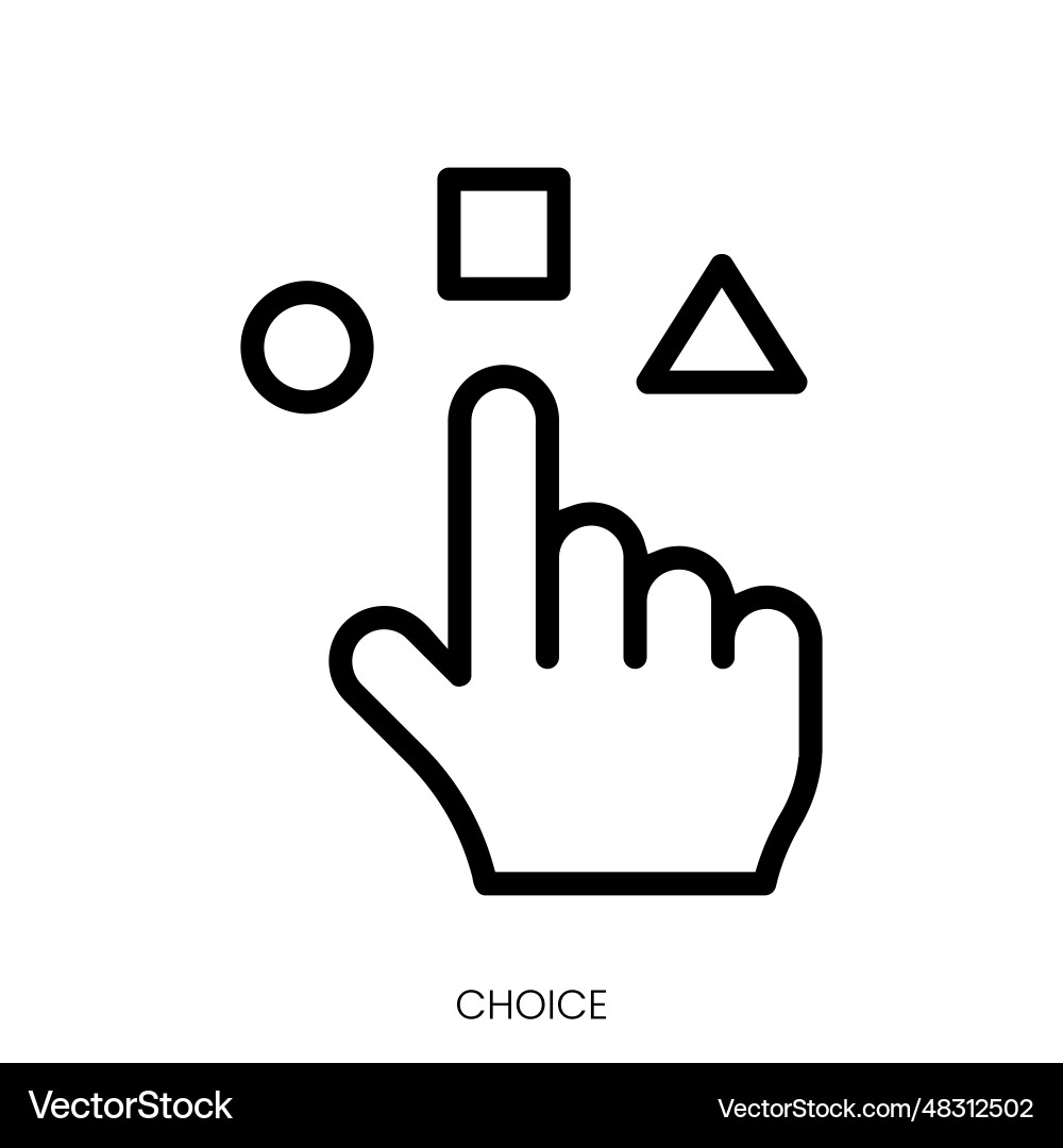 Choice icon line art style design isolated Vector Image