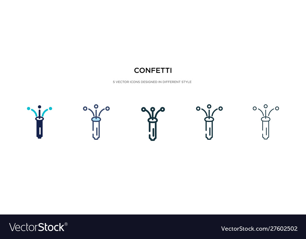 Confetti icon in different style two colored Vector Image