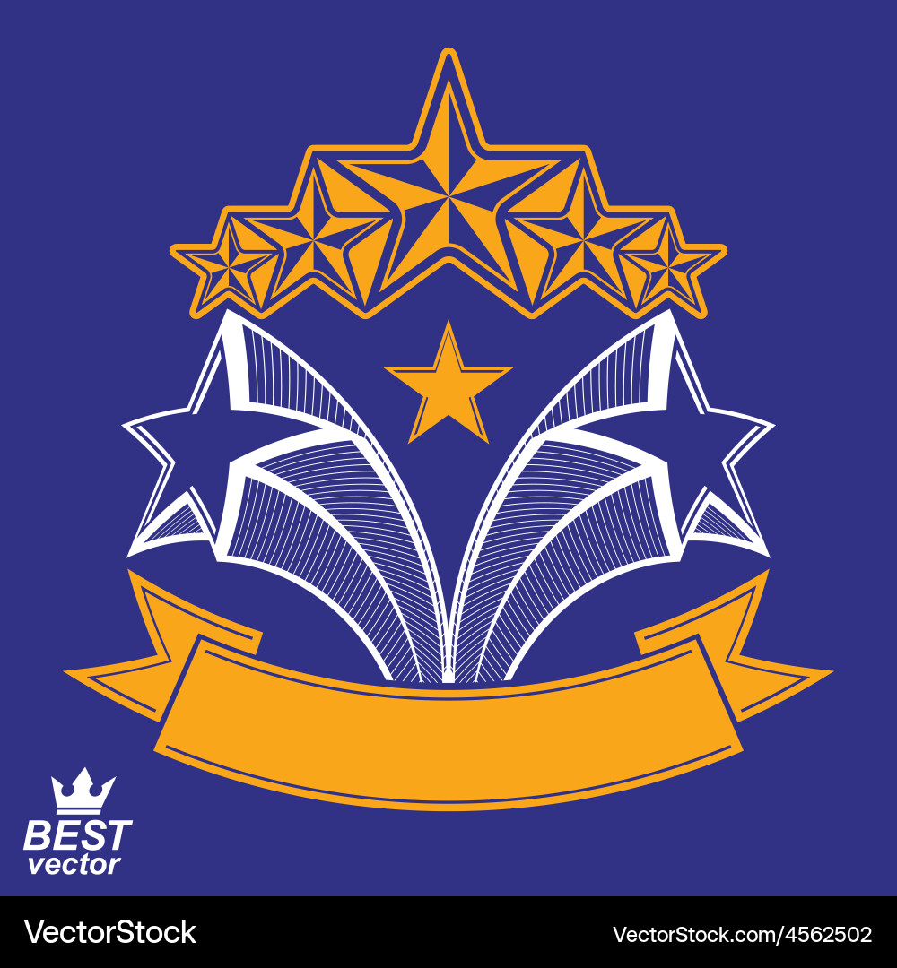 Detailed luxury 3d symbol monarch emblem Vector Image