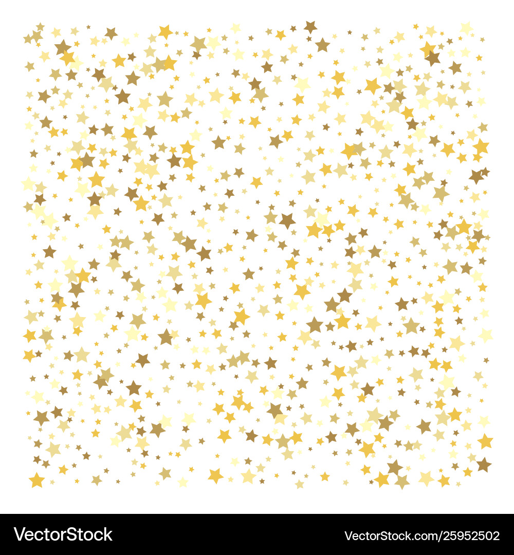 Gold stars confetti celebration Royalty Free Vector Image