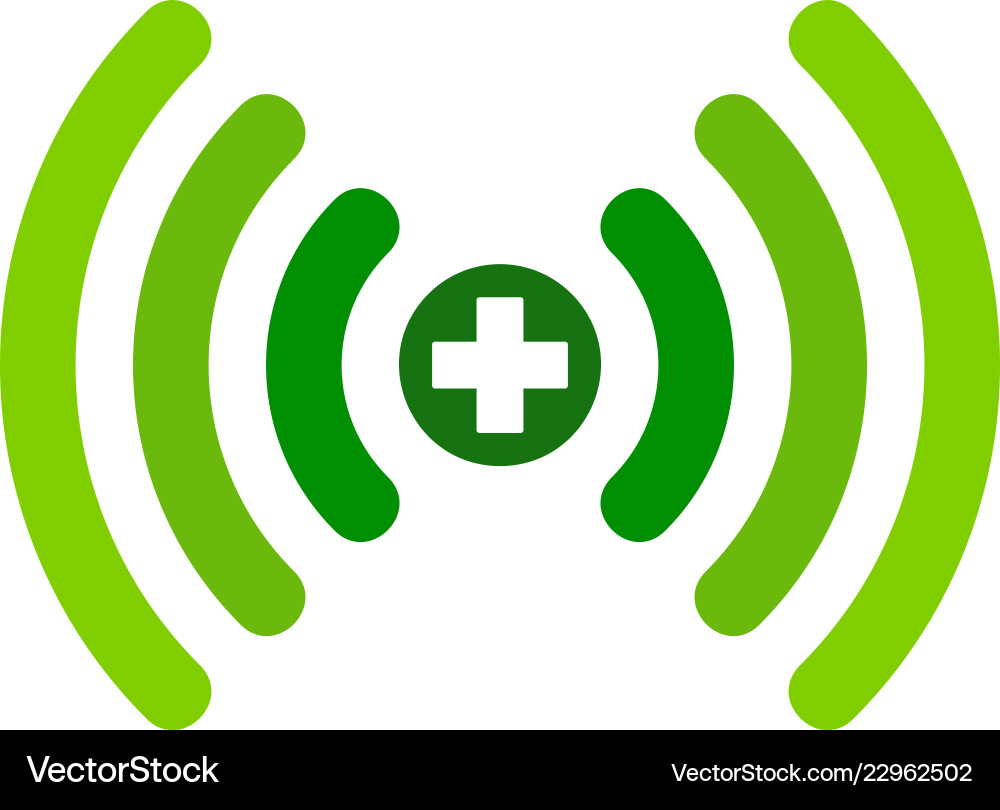 Medical wifi logo icon design Royalty Free Vector Image