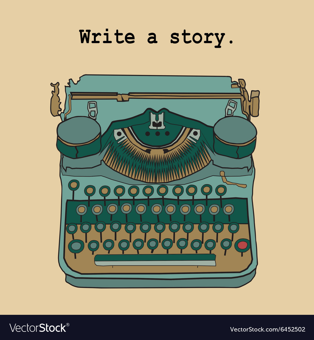 Retro Typewriter Royalty Free Vector Image Vectorstock