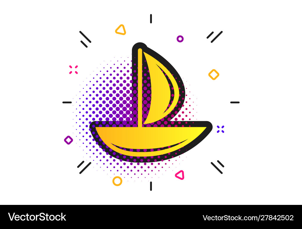 Sail boat icon ship sign Royalty Free Vector Image