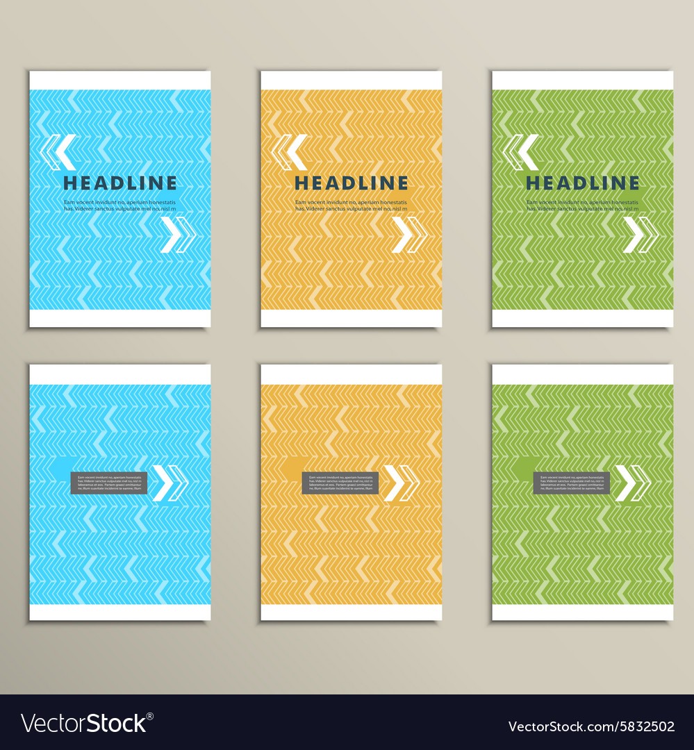 Set arrow pointer on a colored background Vector Image