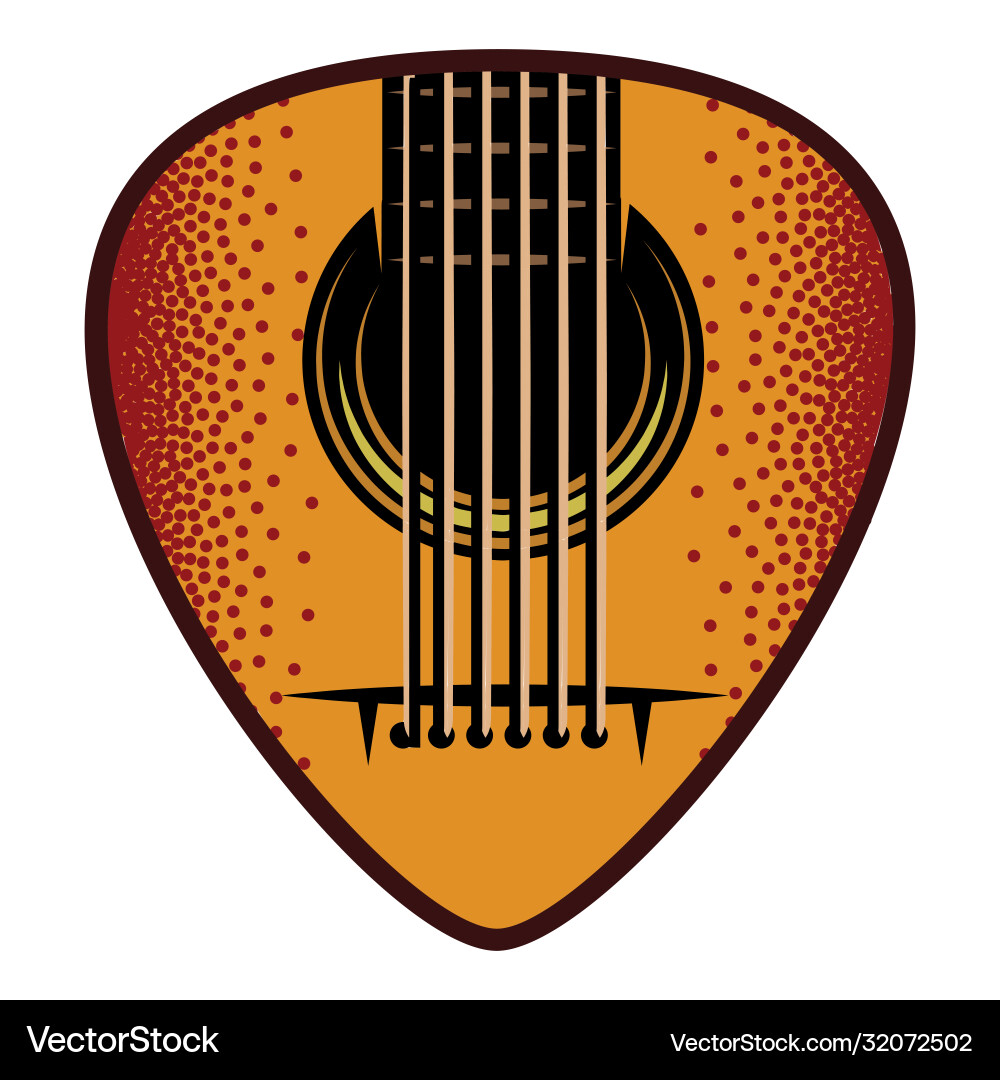 Stylish color plectrum for guitar Royalty Free Vector Image