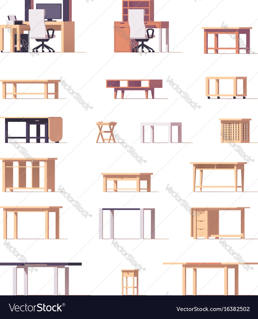 Table set Royalty Free Vector Image - VectorStock