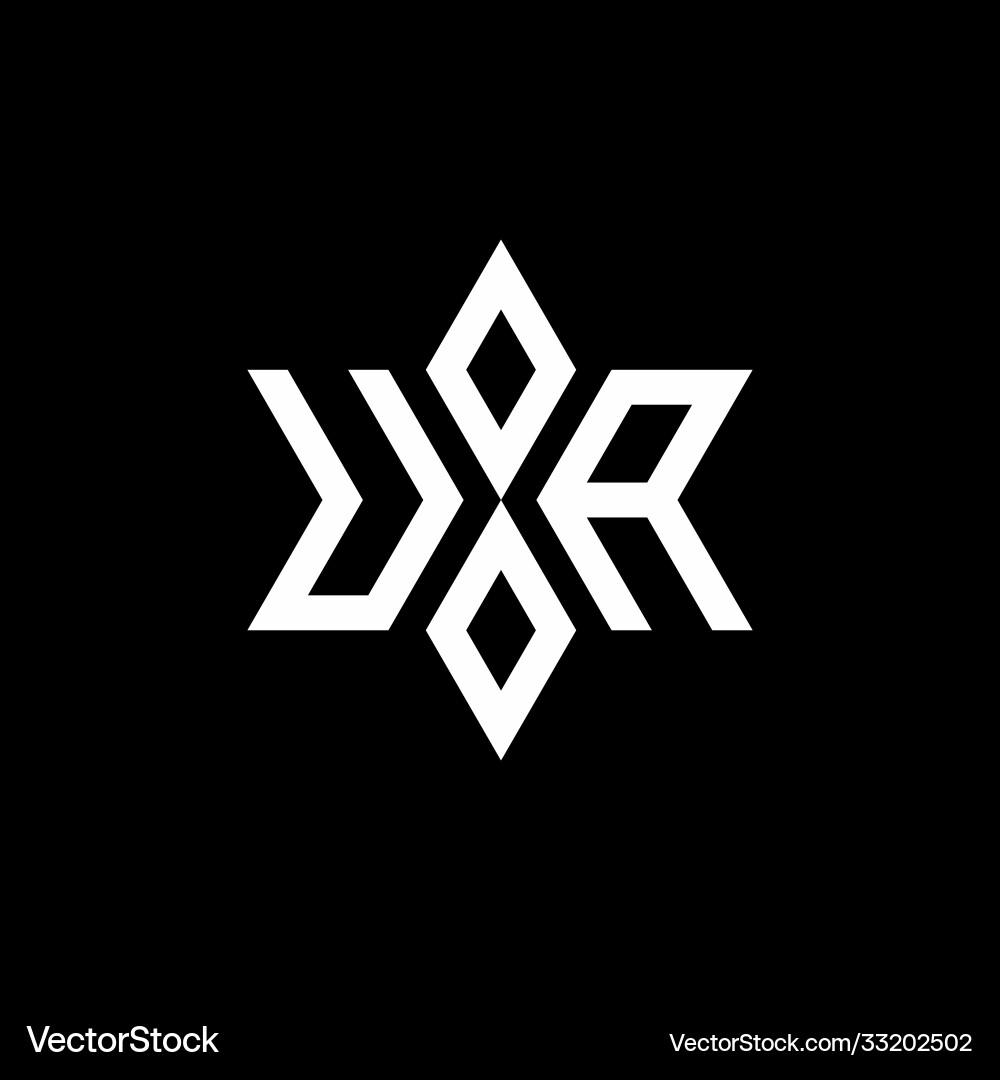 Ua monogram logo with star shape and luxury style Vector Image