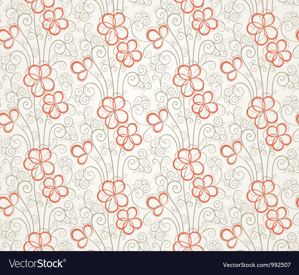 Abstract floral seamless background Royalty Free Vector