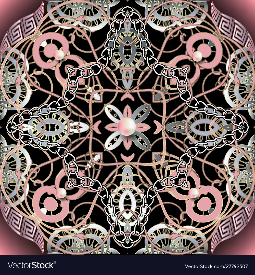 Beautiful rose pink jewelry seamless Royalty Free Vector